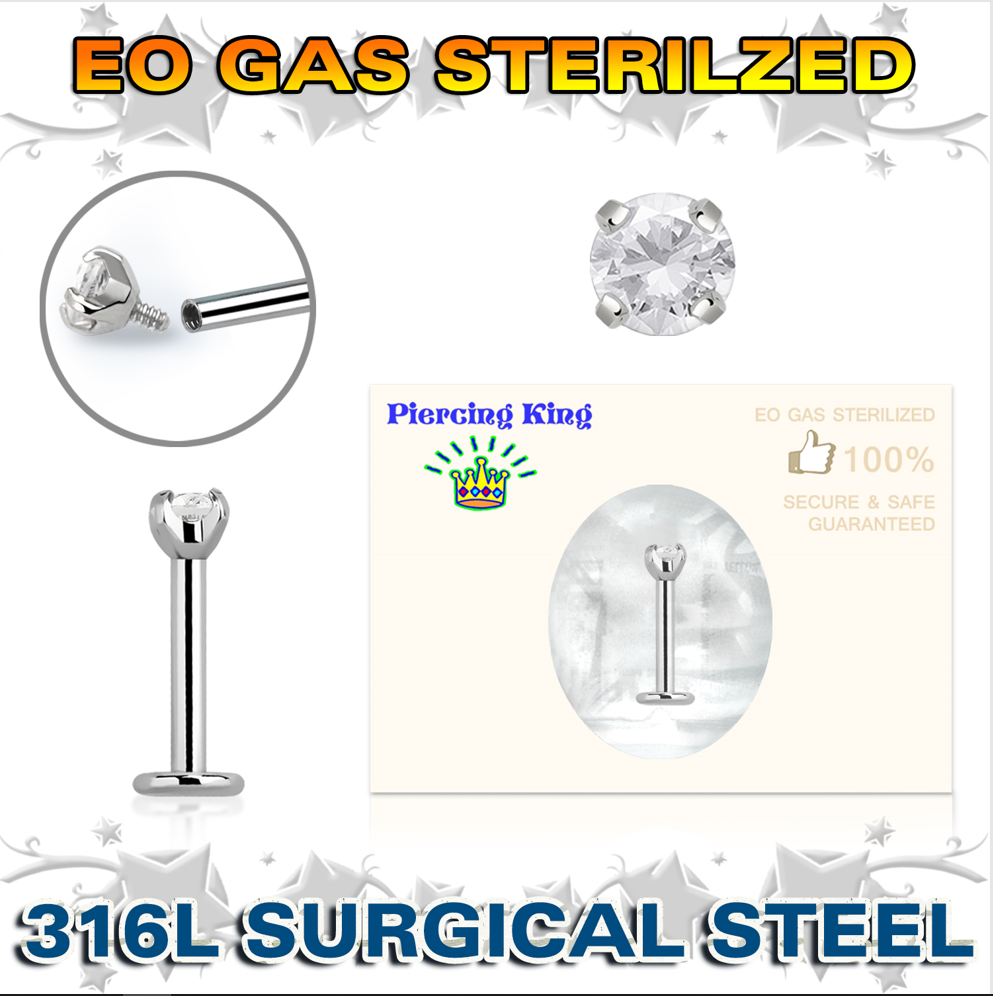 Pre-Sterilized - Prong-Set IT Labret – Piercing King