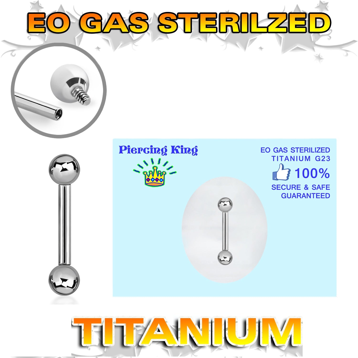 Pre-Sterilized - TITANIUM - IT Barbells – Piercing King