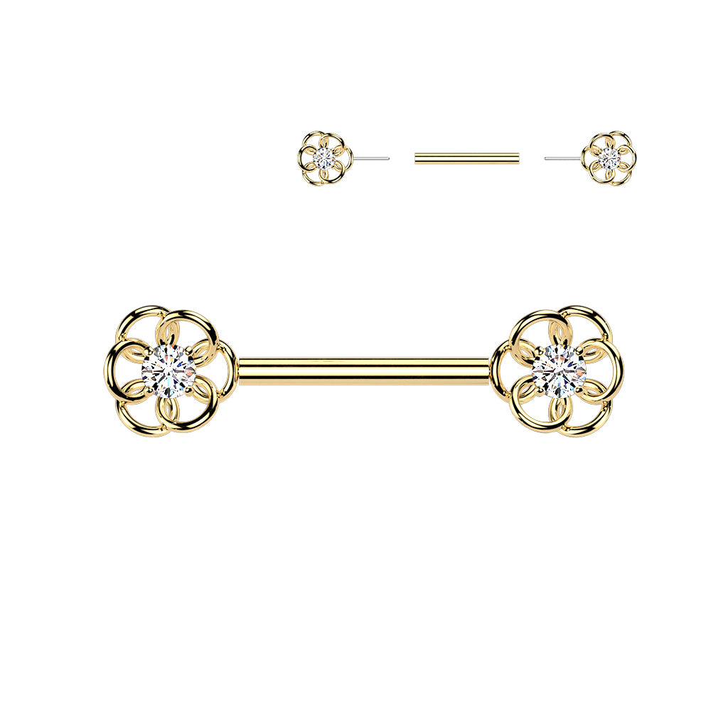 Nipple - Threadless Flower – Piercing King